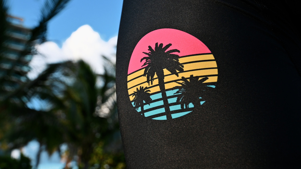 Ride Fast Die Last Miami Themed Bib
