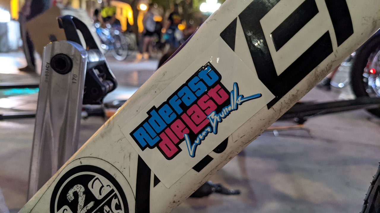 Ride Fast Die Last Miami Themed Stickers (five stickers)
