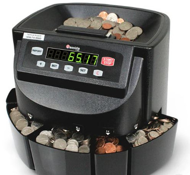 Cassida C200 Business-Grade Electronic Coin Sorter, Counter and Roller