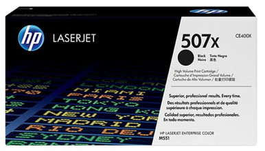 HP 507X Black Toner Cartridge, High Yield