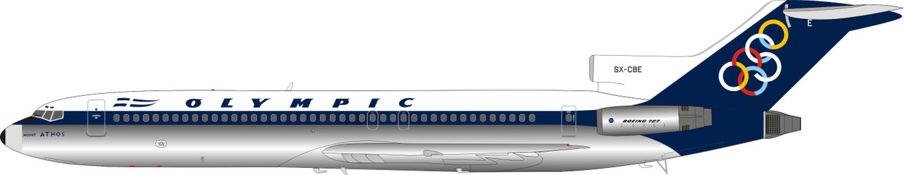 Olympic Boeing 727-200 SX-CBE Polished with stand IF722OA0123P 1:200