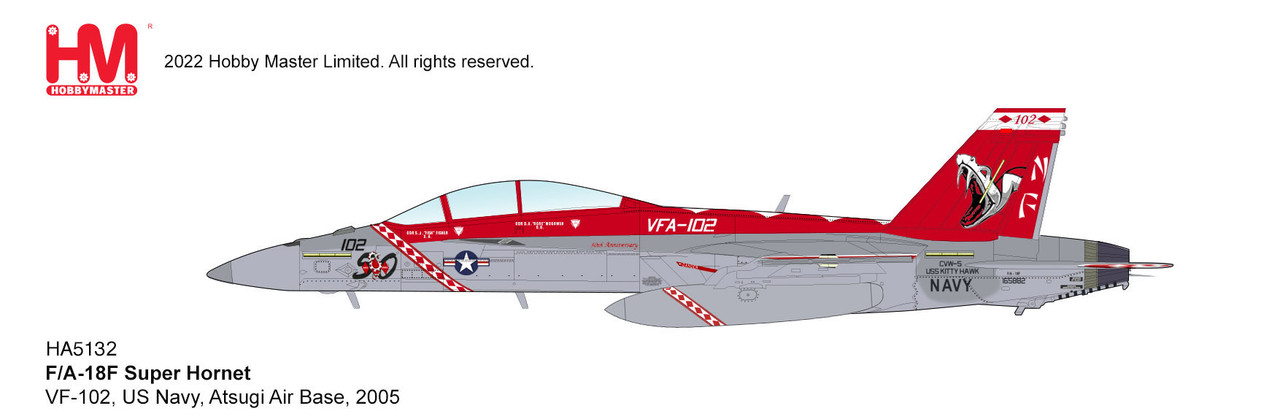 F/A-18 Super Hornet VF-102 US Navy, 2005 HA5132W 1:72