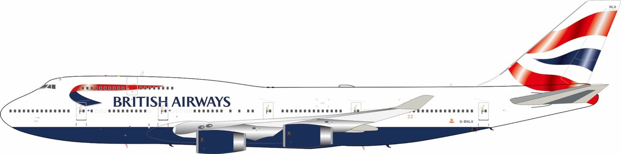 British Airways Boeing 747-436 G-BNLX with coin and stand ARDBA64 1:200
