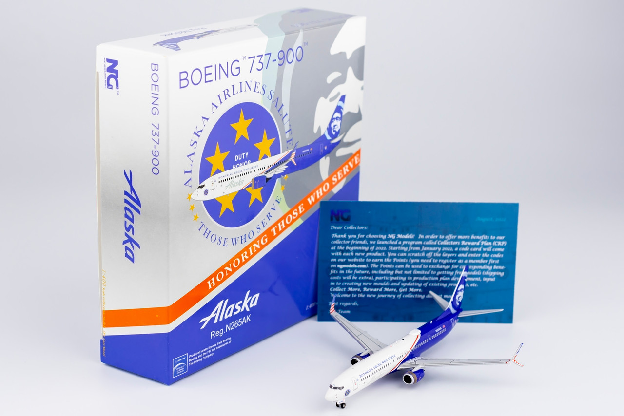 NG Models Alaska Airlines 737-900ER/w N265AK 79007 1:400