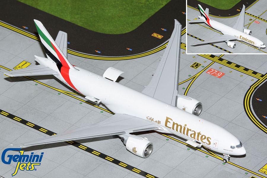Emirates SkyCargo B777-200LRF interactive series A6-EFG GJUAE2144 1:400
