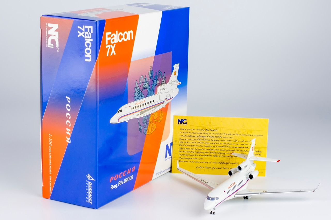 NG Models Rossiya Airlines Falcon 7X RA-09009 71012 1:200