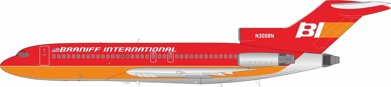 Inflight200 Braniff International Airways Boeing 727-191 N300BN with ...