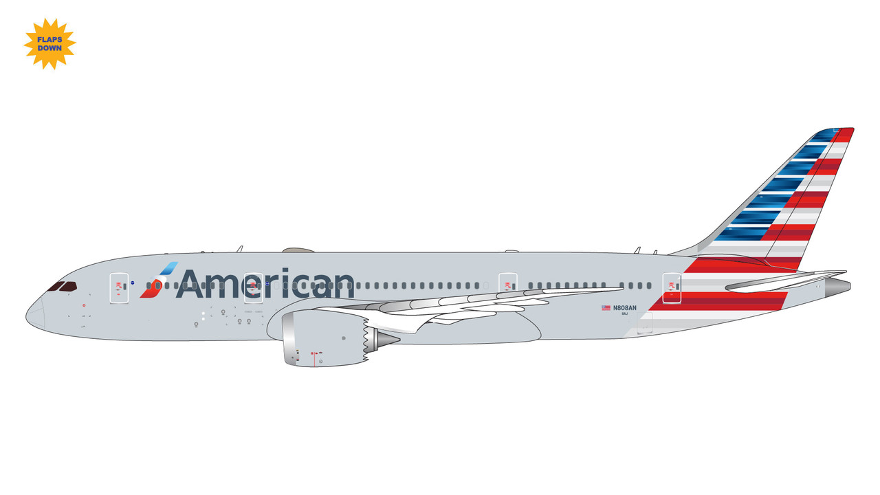 Gemini Jets American Airlines B787-8 flaps down N808AN GJAAL2087F 1:400