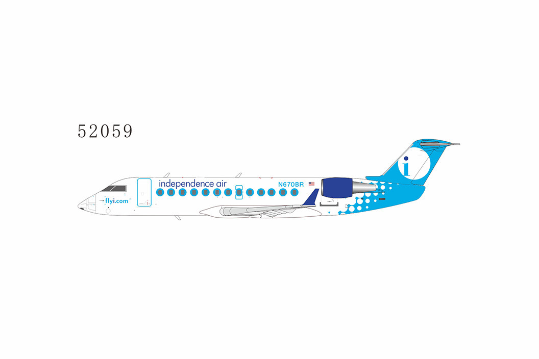 NG Models Independence Air CRJ-200ER N670BR 52059 1:200