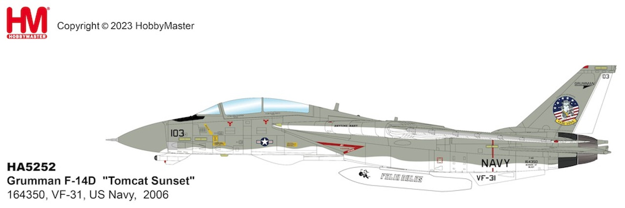 Hobby Master F-14D Tomcat VF-31, US Navy, 2006 HA5252 1:72