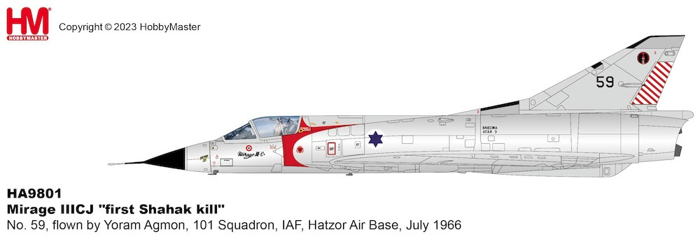 Hobby Master Mirage IIICJ- New Tooling! No. 59, flown by Yoram Agmon ...