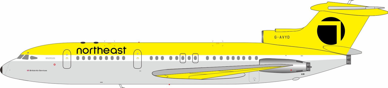 Inflight200 Northeast Airlines Hawker Siddeley HS-121 Trident 1E G-AVYD ...