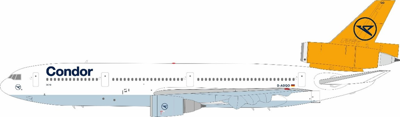 JFox by Inflight200 Condor DC-10-30 D-ADQO with stand JF-DC10-3-012 1:200