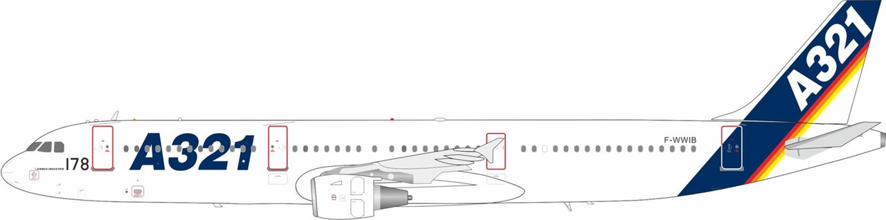Inflight200 Airbus A321-111 F-WWIB with stand IF321HOUSE 1:200