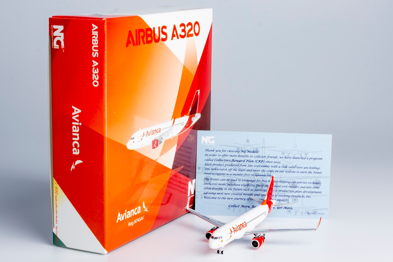 NG Models Avianca A320-200/w N745AV 15028 1:400