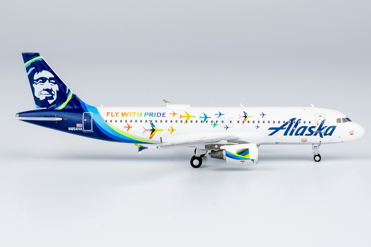 NG Models Alaska Airlines A320-200 fly with pride cs N854VA 15018 1:400