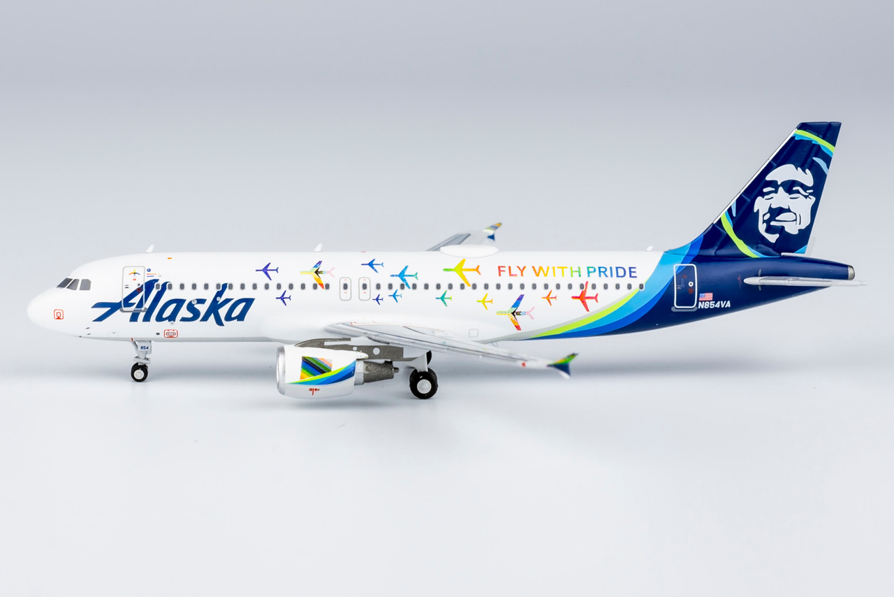 NG Models Alaska Airlines A320-200 fly with pride cs N854VA 15018 1:400