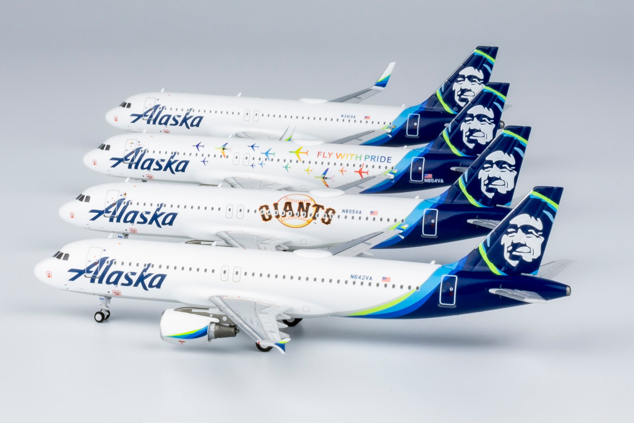 NG Models Alaska Airlines A320-200 fly with pride cs N854VA 15018 1:400