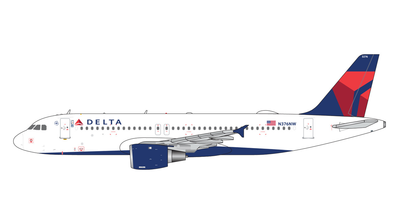 Gemini Jets Delta Air Lines A320-200 N376NW GJDAL2094 1:400