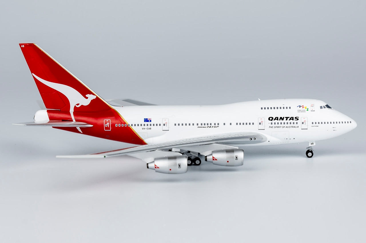 NG Models Qantas 747SP VH-EAB with "SYDNEY 2000" gold supporter sticker ...
