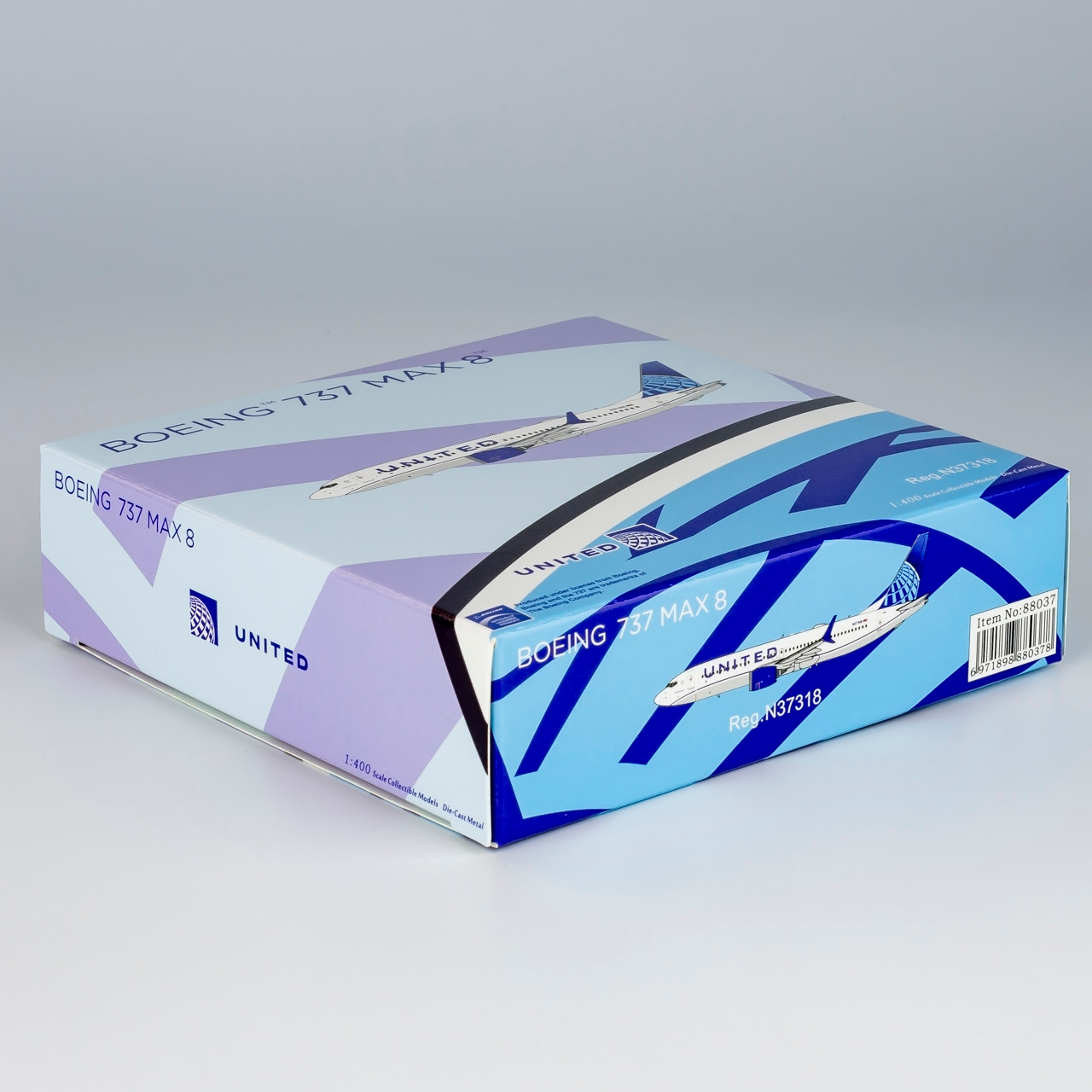 NG Models United Airlines 737 MAX 8 Blue Evolution c/s N37318 88037 1:400