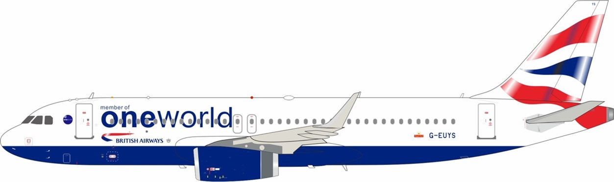 ARD by Inflight200 British Airways OneWorld Airbus A320 G-EUYS ARDBA89 ...