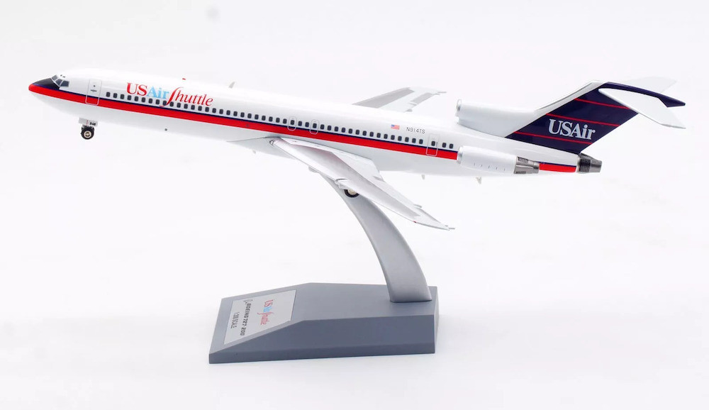 Inflight200 USAIR SHUTTLE 727-200 N914TS with stand IF722US1124 Scale 1:200