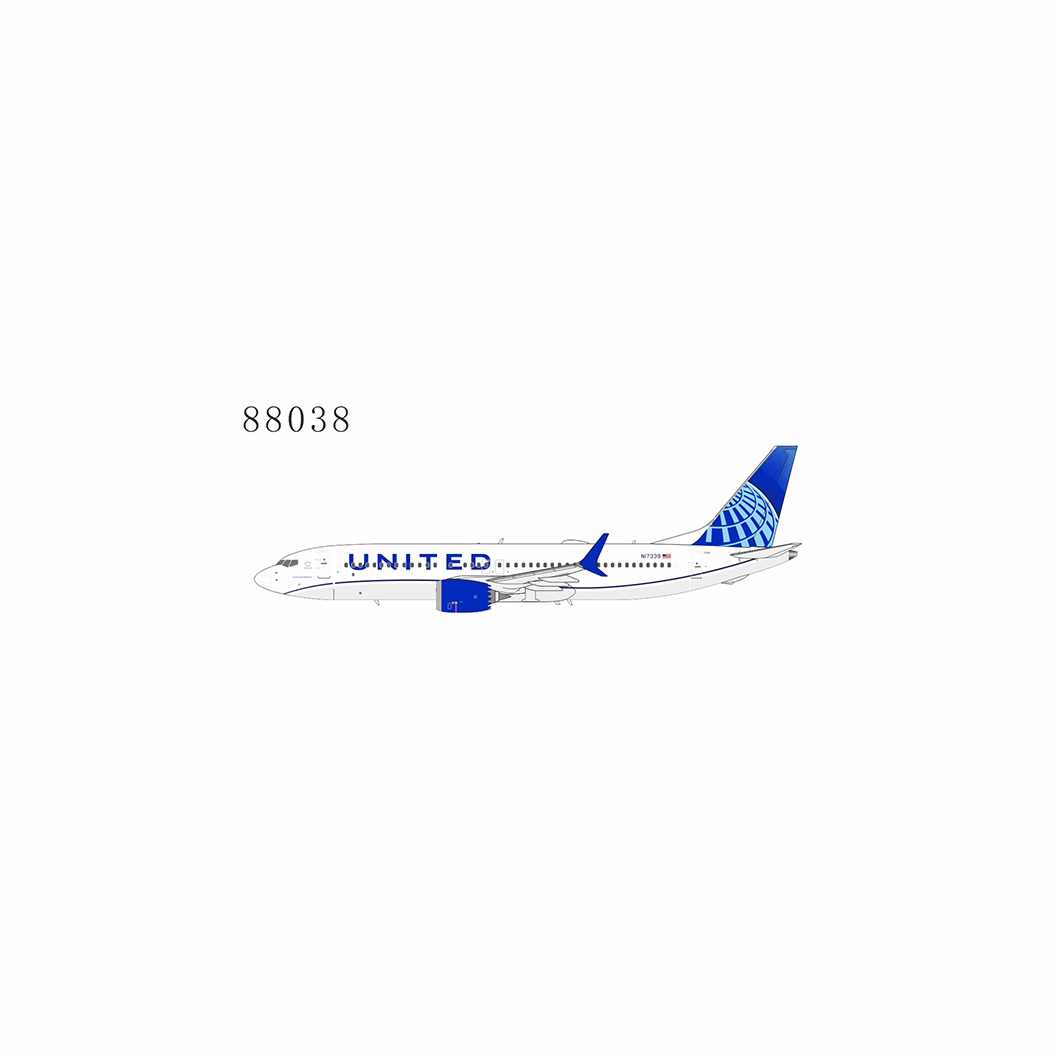 NG Model United Airlines 737 MAX 8 Blue Evolution colors N17339 88038 1:400