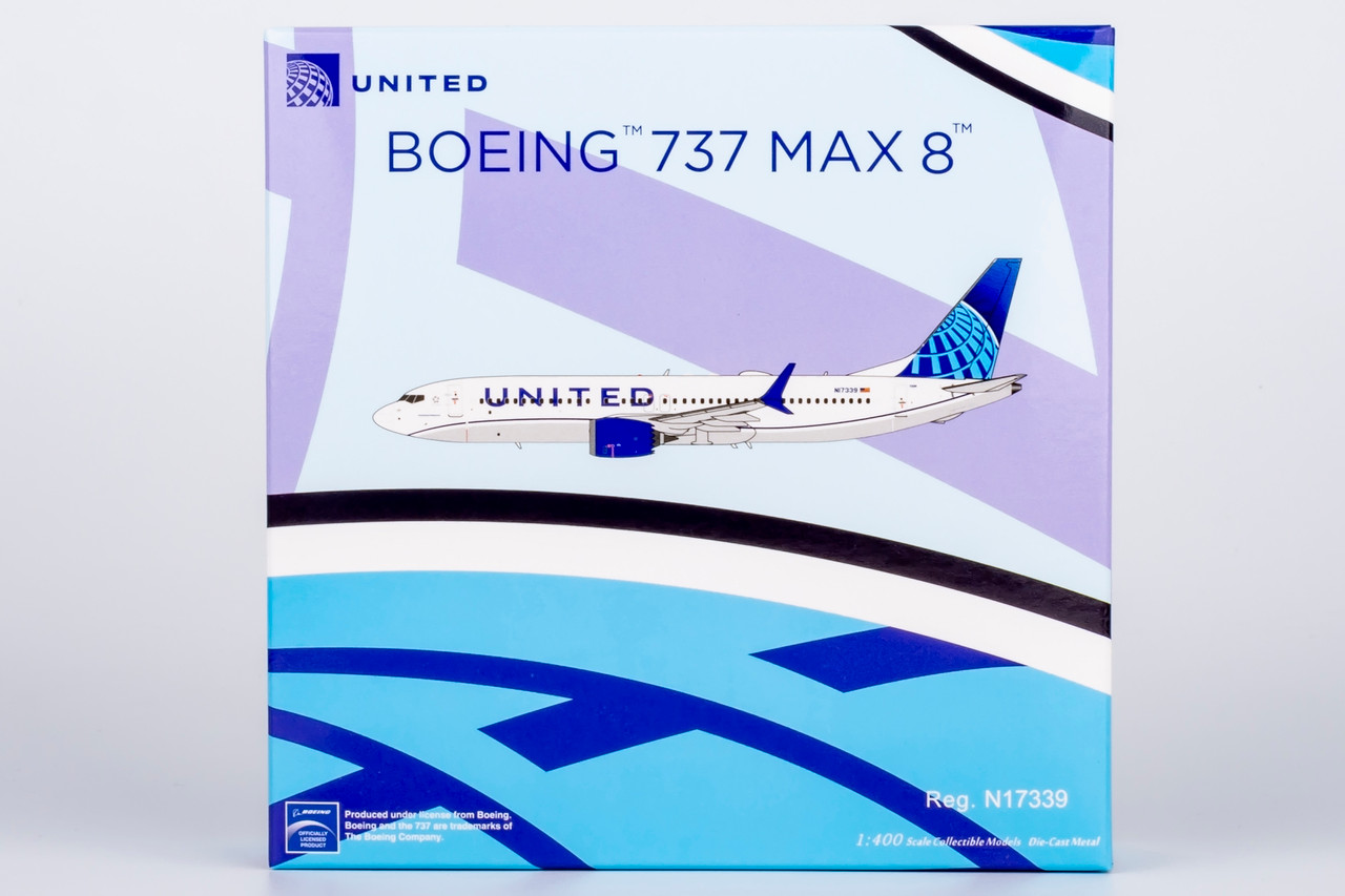 NG Model United Airlines 737 MAX 8 Blue Evolution colors N17339 88038 1:400