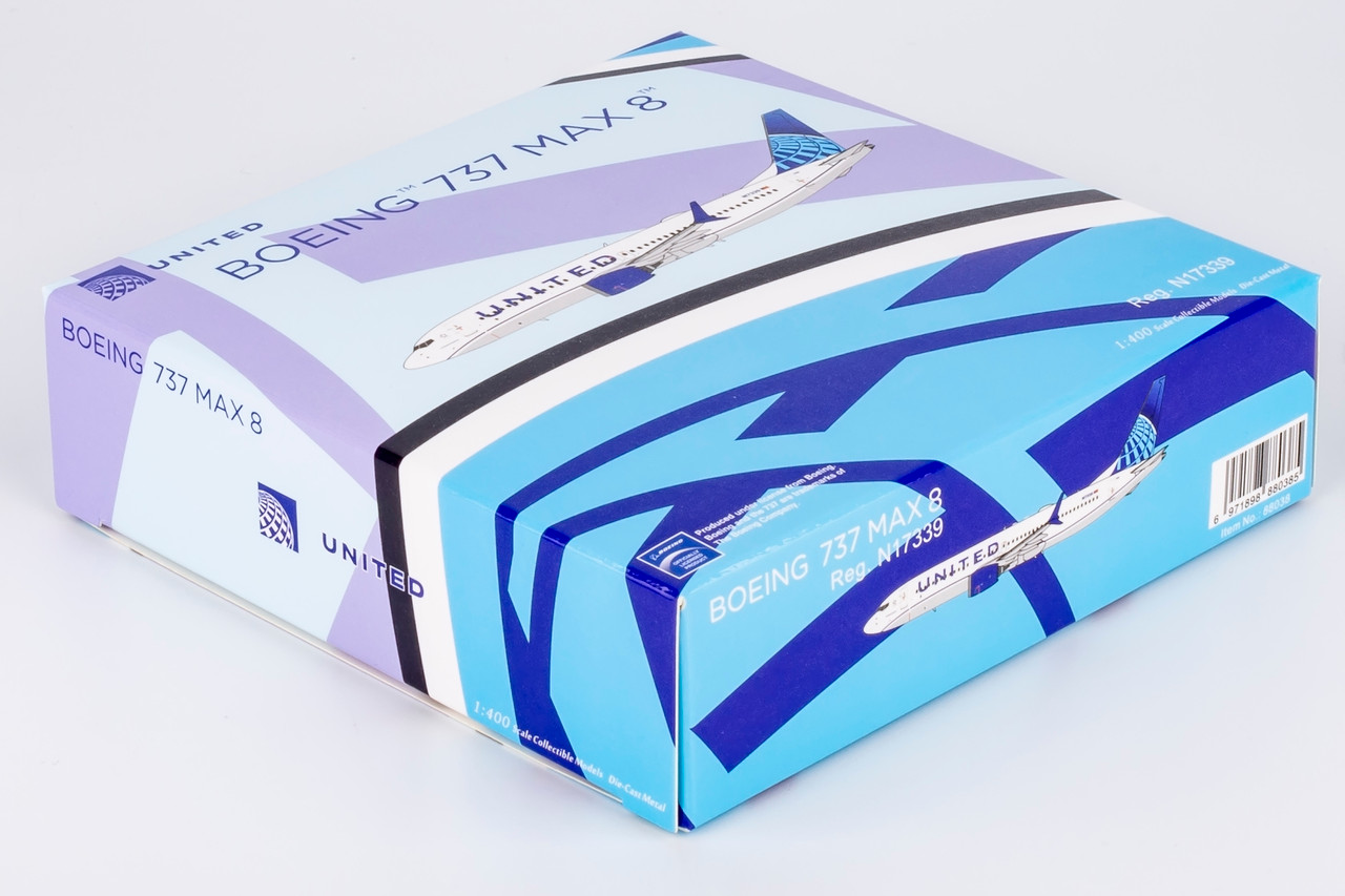 NG Model United Airlines 737 MAX 8 Blue Evolution colors N17339 88038 1:400