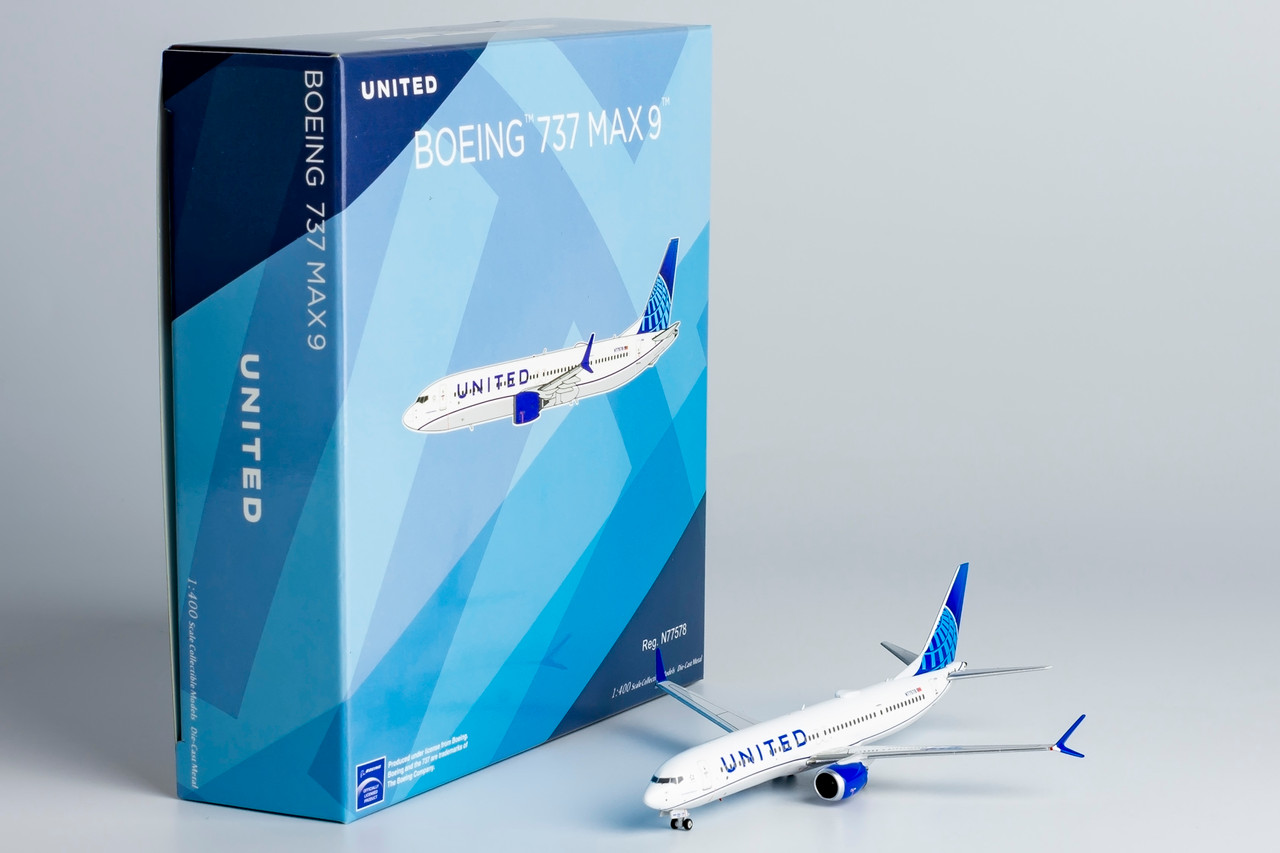 NG Model United Airlines 737 MAX 9 Blue Evolution livery N77578 89013 1:400