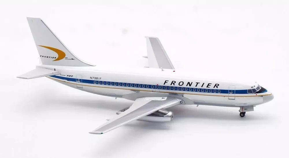 Inflight200 Frontier Airlines Boeing 737-2H4 N7381F Polished with stand ...
