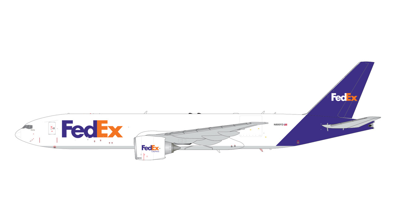 Gemini200 FedEx B777-200LRF revised livery N895FD G2FDX1376 Scale 1:200