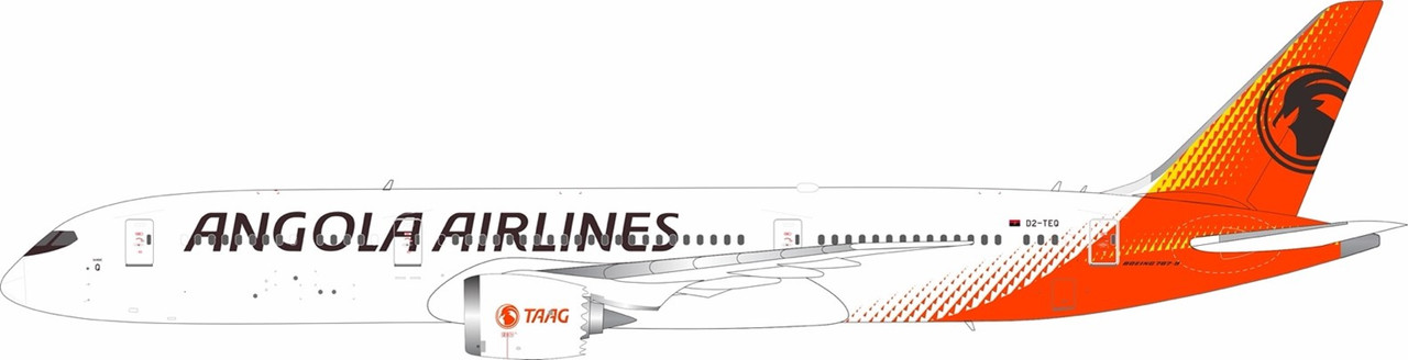 InFlight200 TAAG Angola Airlines Boeing 787-9 D2-TEQ with stand ...