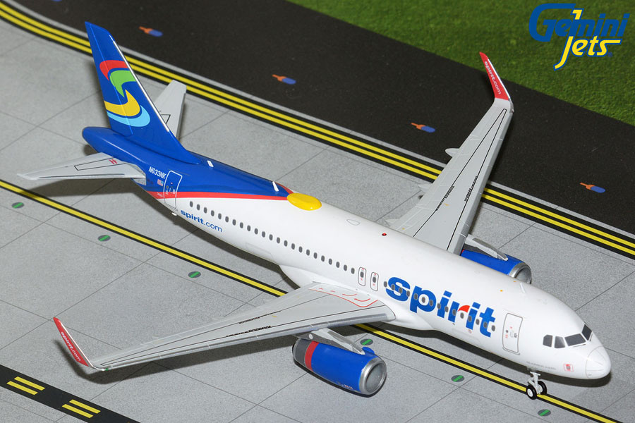 Gemini200 Spirit Airlines A320-200 blue-and-white “Skittles” livery ...