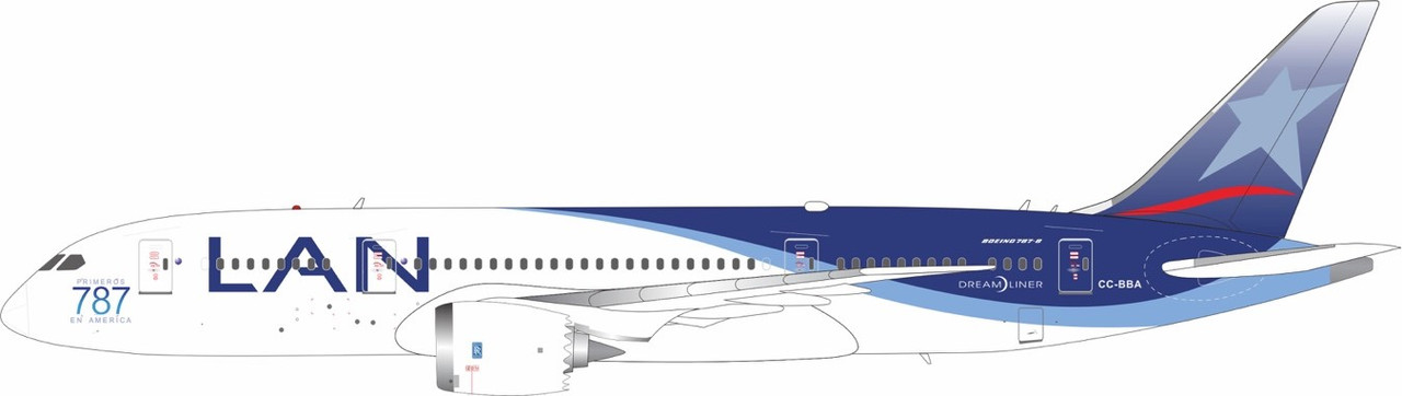 InFlight200 LAN Airlines Boeing 787-8 Dreamliner CC-BBA with stand ...