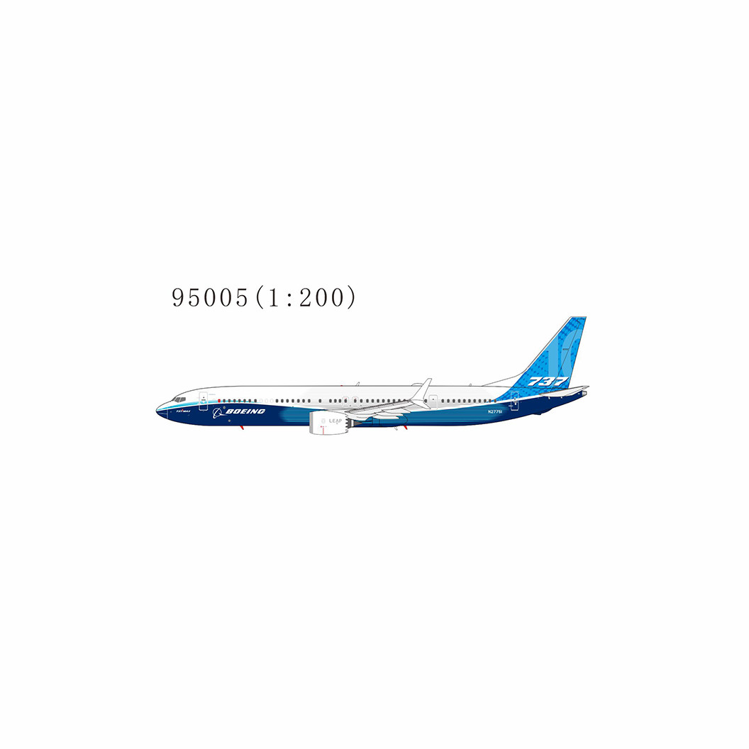 NG Model The Boeing Company 737 MAX 10 N27751 with stand 95005 Scale 1:200