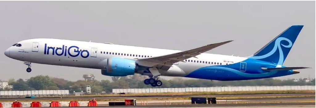 JC Wings IndiGo Boeing 787-9 Dreamliner Reg: LN-FNC "Flaps Down" With ...