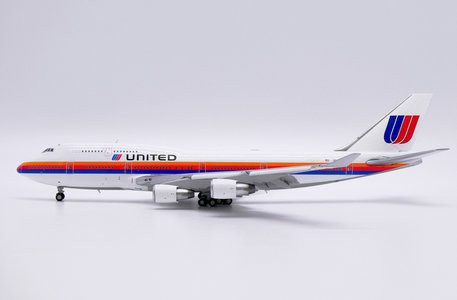 JC Wings United Airlines Boeing 747-400 "Saul Bass" N185UA "Flaps Down ...