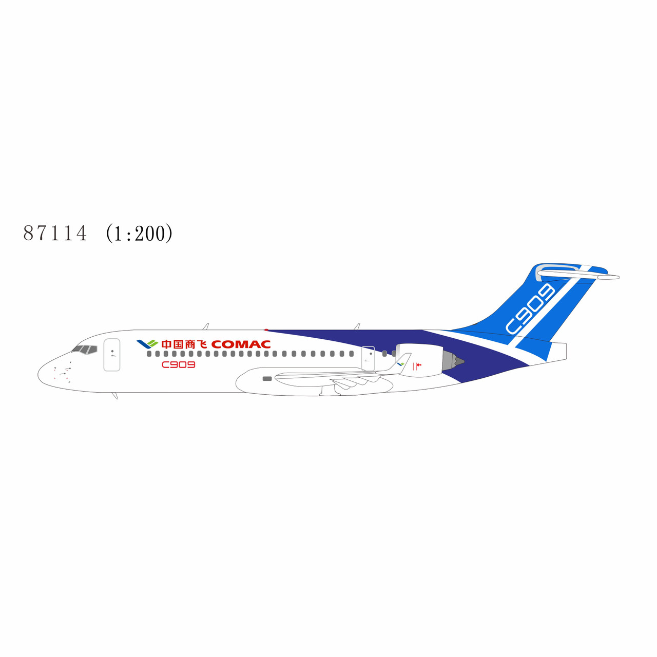 NG Models COMAC C909 (ARJ21-700) Reg: 87114 Scale 1:200