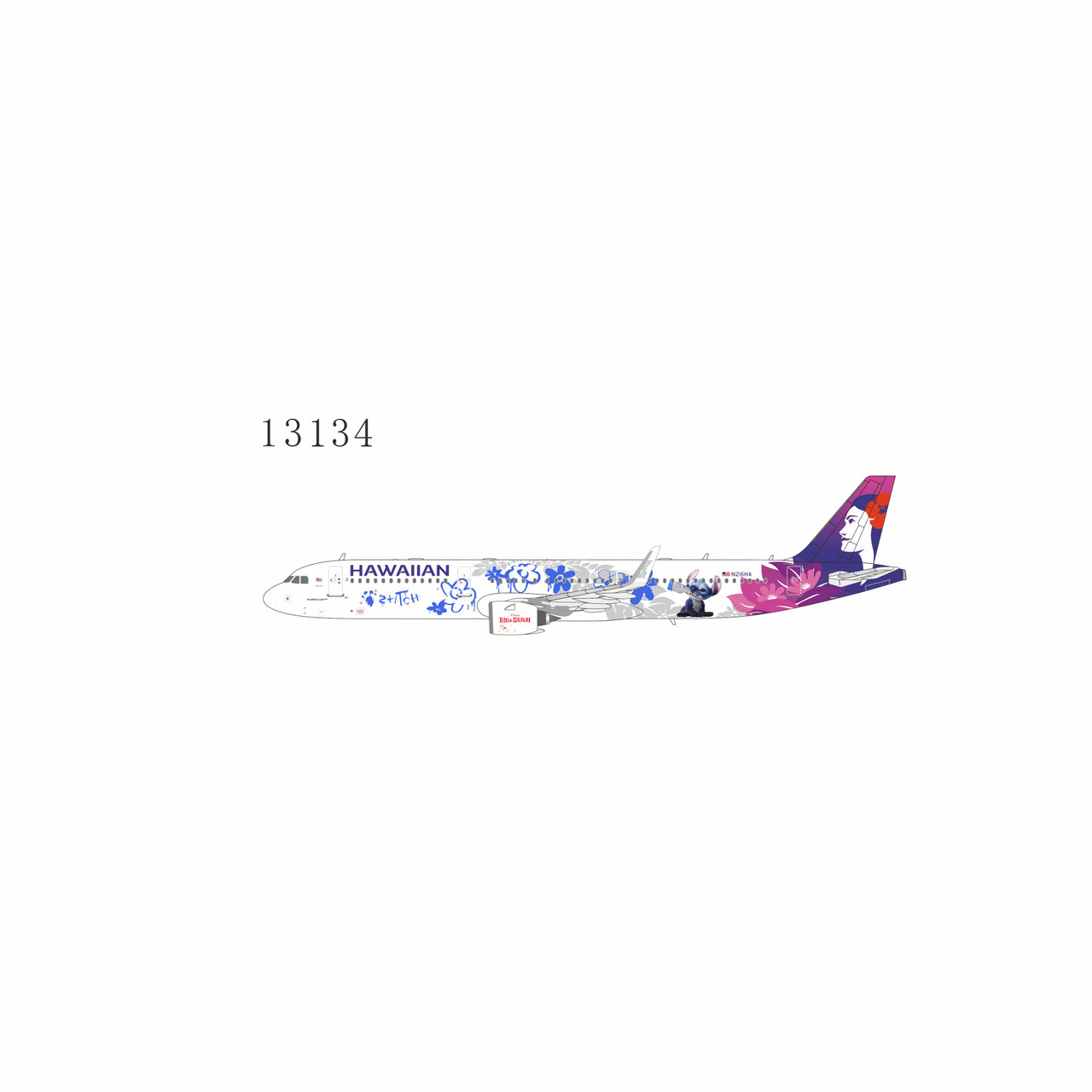 NG Models Hawaiian Airlines A321neo Reg: N216HA Disney’s Lilo & Stitch ...