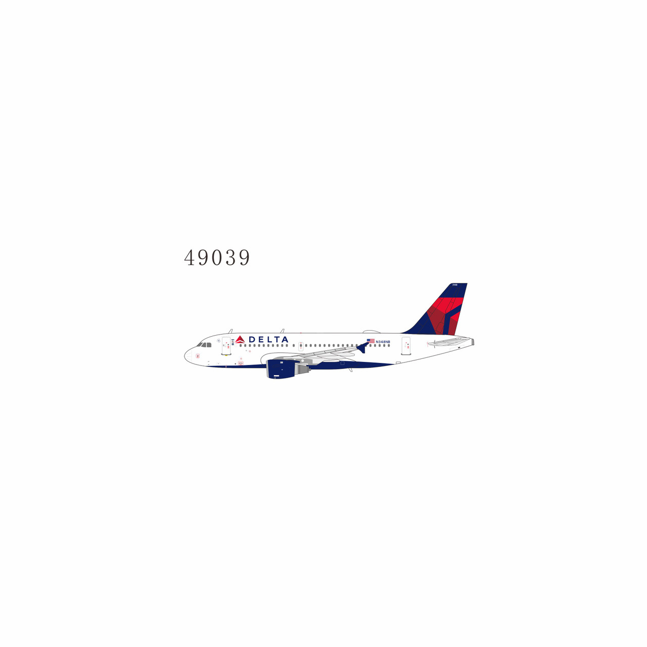 NG Models Delta Air Lines A319-100 Reg: N348NB large title 49039 Scale ...