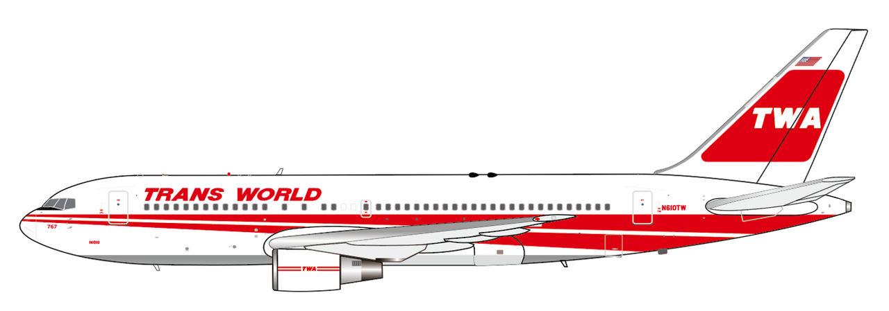 JC Wings TWA Trans World Airlines Boeing 767-200ER Reg: N610TW XX40494 ...