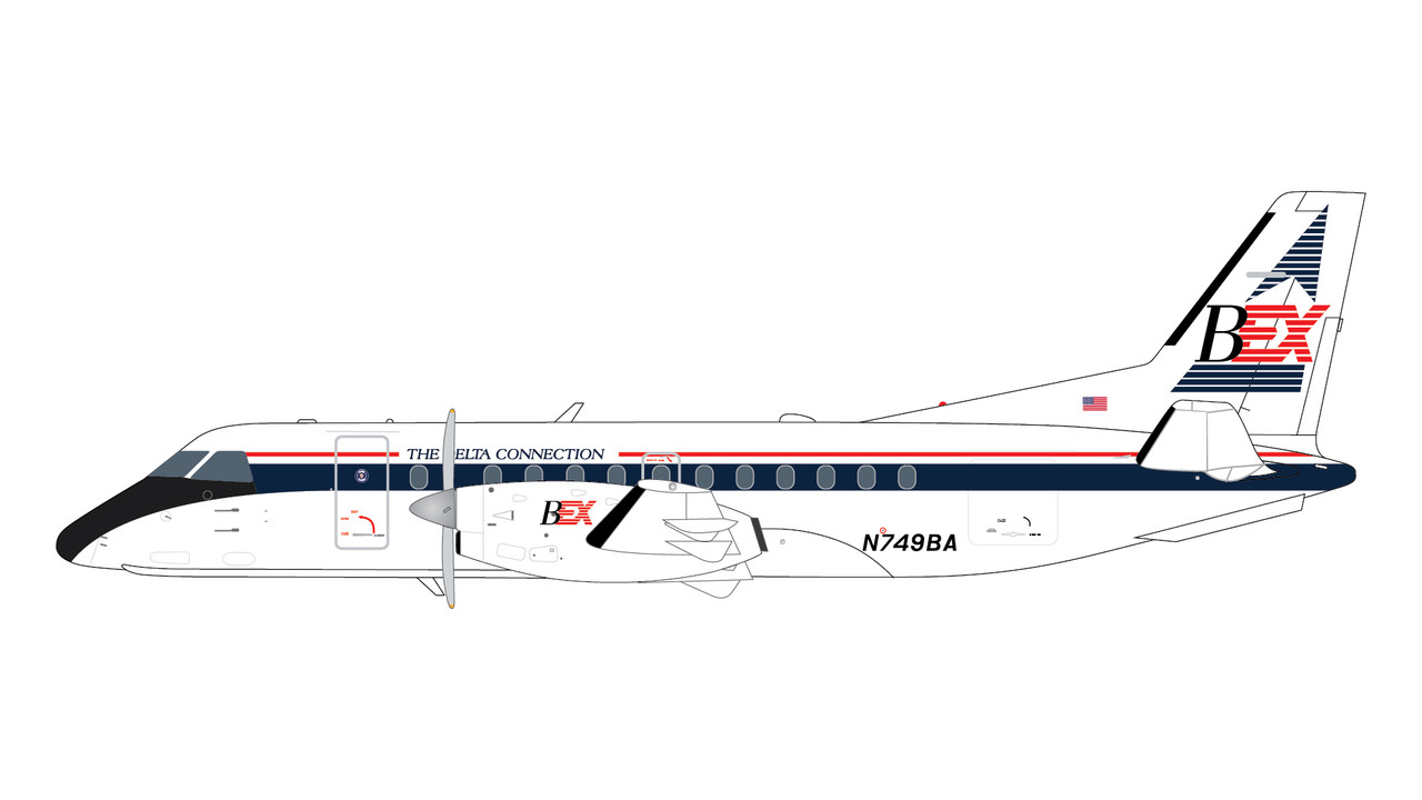 Gemini200 Business Express Airlines Saab 340A N749BA "The Delta ...