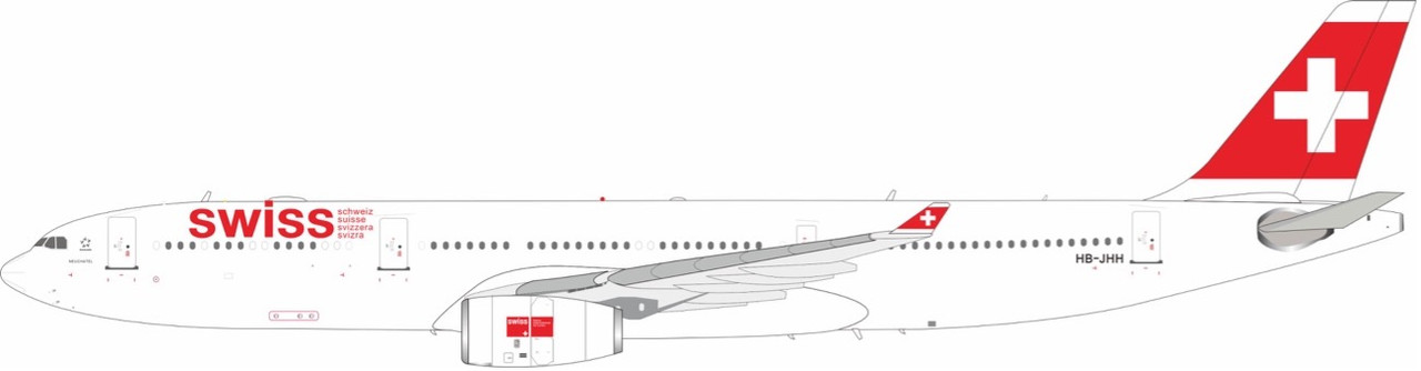 B-Models Swiss International Air Lines Airbus A330-300 HB-JHH Engine ...