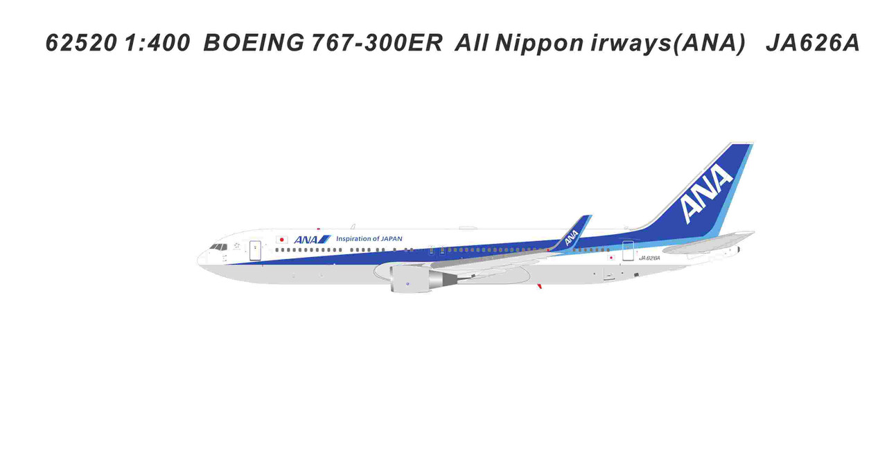 Panda Models ANA - All Nippon Airways B767-300 Reg: JA626A 62520 Scale ...