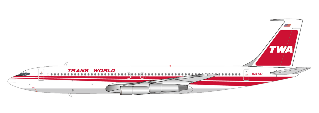 JC Wings TWA Trans World Airlines Boeing 707-300 Reg: N28727 With ...