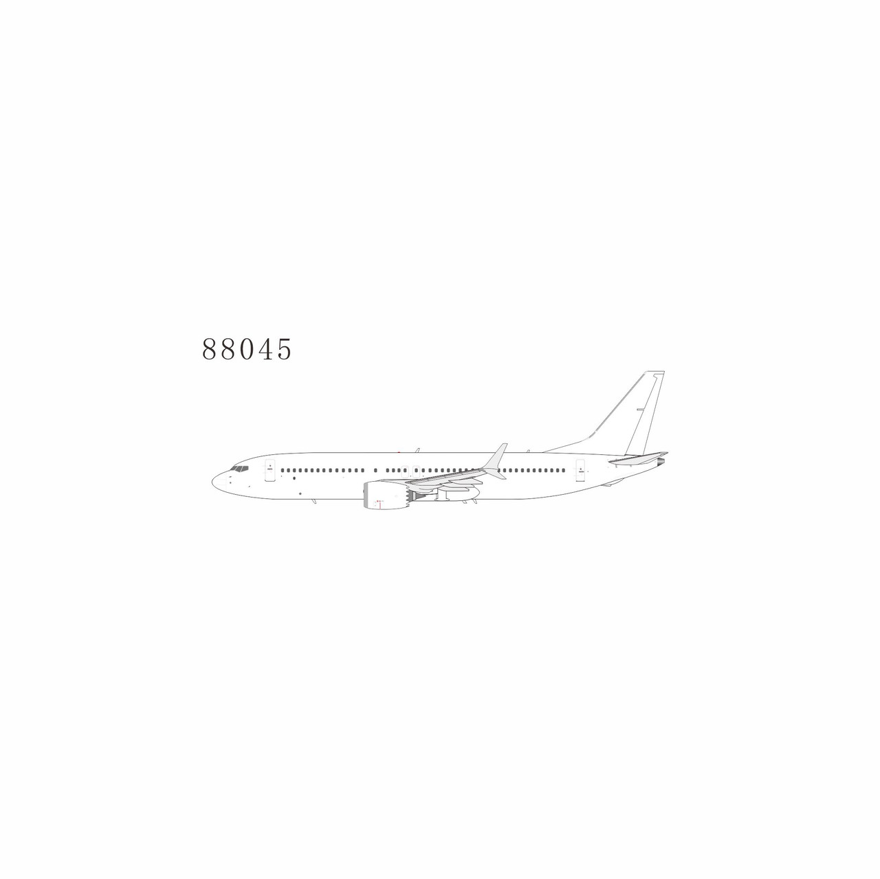 NG Model Blank Model Boeing 737 MAX 8 88045 1:400