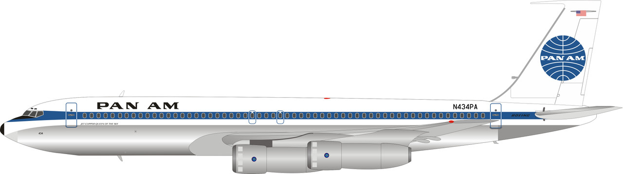 Inflight200 Pan Am Boeing 707-300 N434PA POLISHED IF707PA1120P 1:200