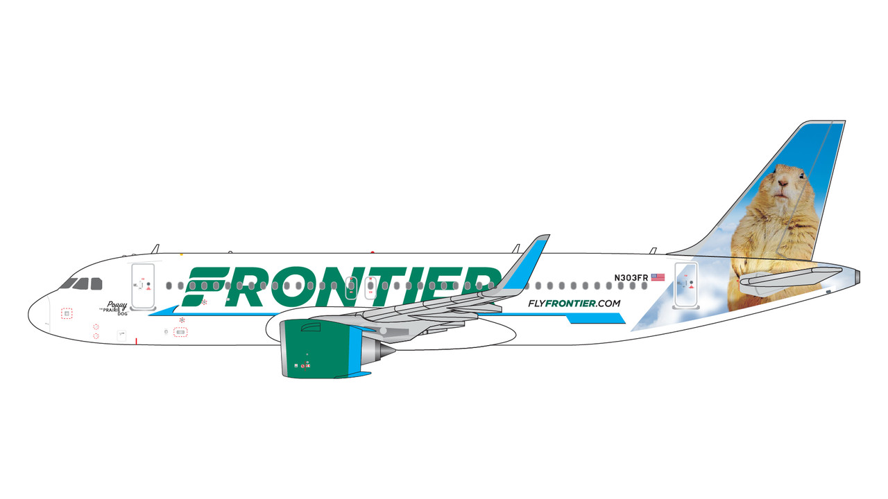 Gemini Jets Frontier Airlines A320neo "Poppy the Prairie Dog" N303FR ...